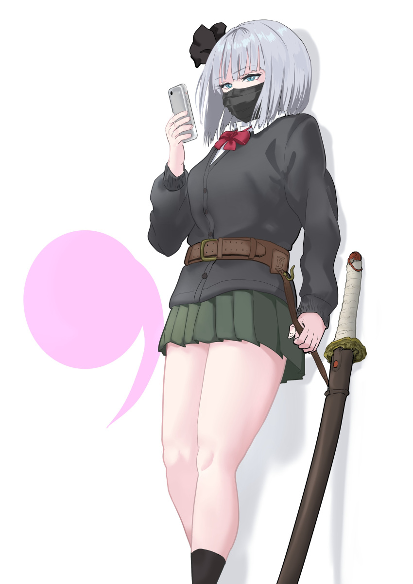 Safebooru - 1girl absurdres belt black hairband blue eyes blunt bangs bob cut bow bowtie ...