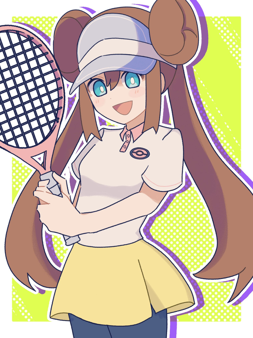 Safebooru - 1girl :d black pantyhose blue eyes bright pupils brown hair ...