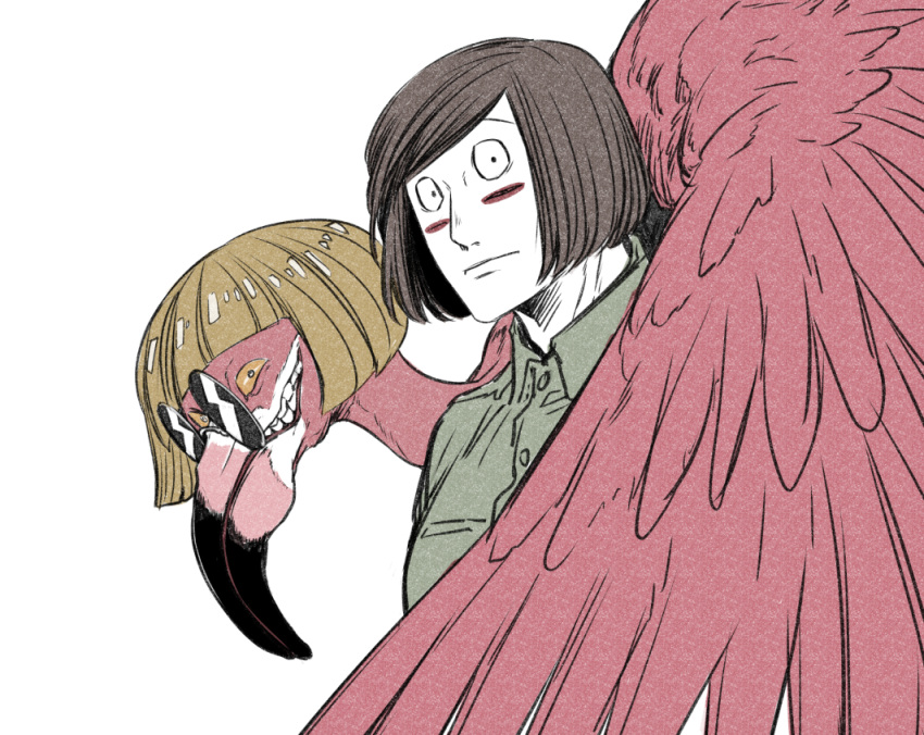 Safebooru - 1boy animal bird blonde hair brown hair character request ...
