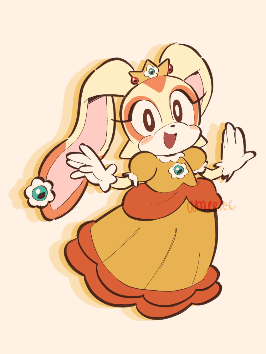 Safebooru - 1girl amie sanchez animal ears artist name blush commentary cosplay cream the rabbit ...