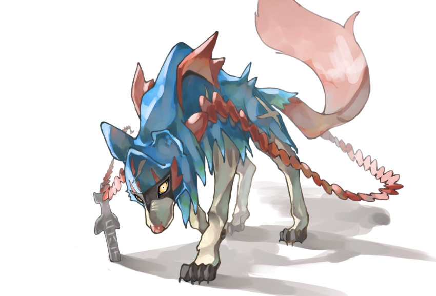 Safebooru - all fours blue fur clawed feet claws commentary full body ...