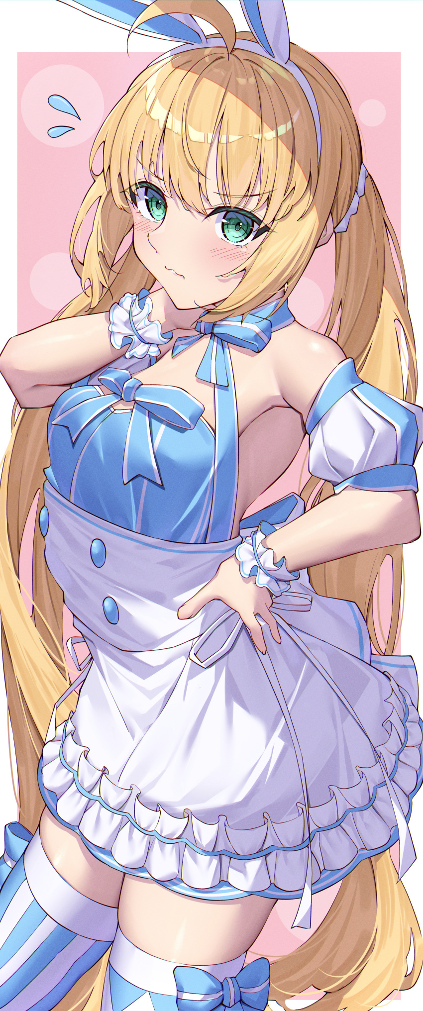 Safebooru - 1girl absurdres animal ears apron artoria caster (fate) artoria caster (swimsuit ...