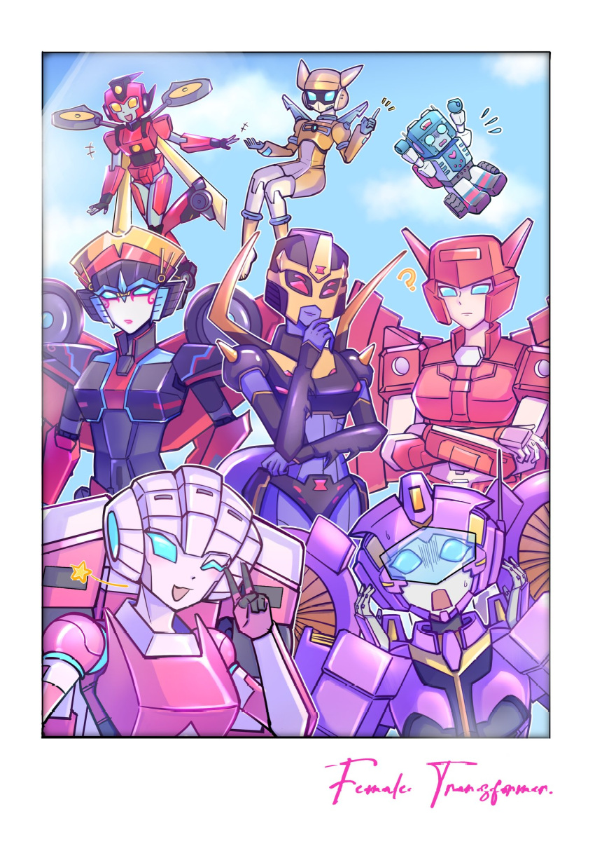 Safebooru - airplane wing arcee arthropod limbs blackarachnia blue eyes ...