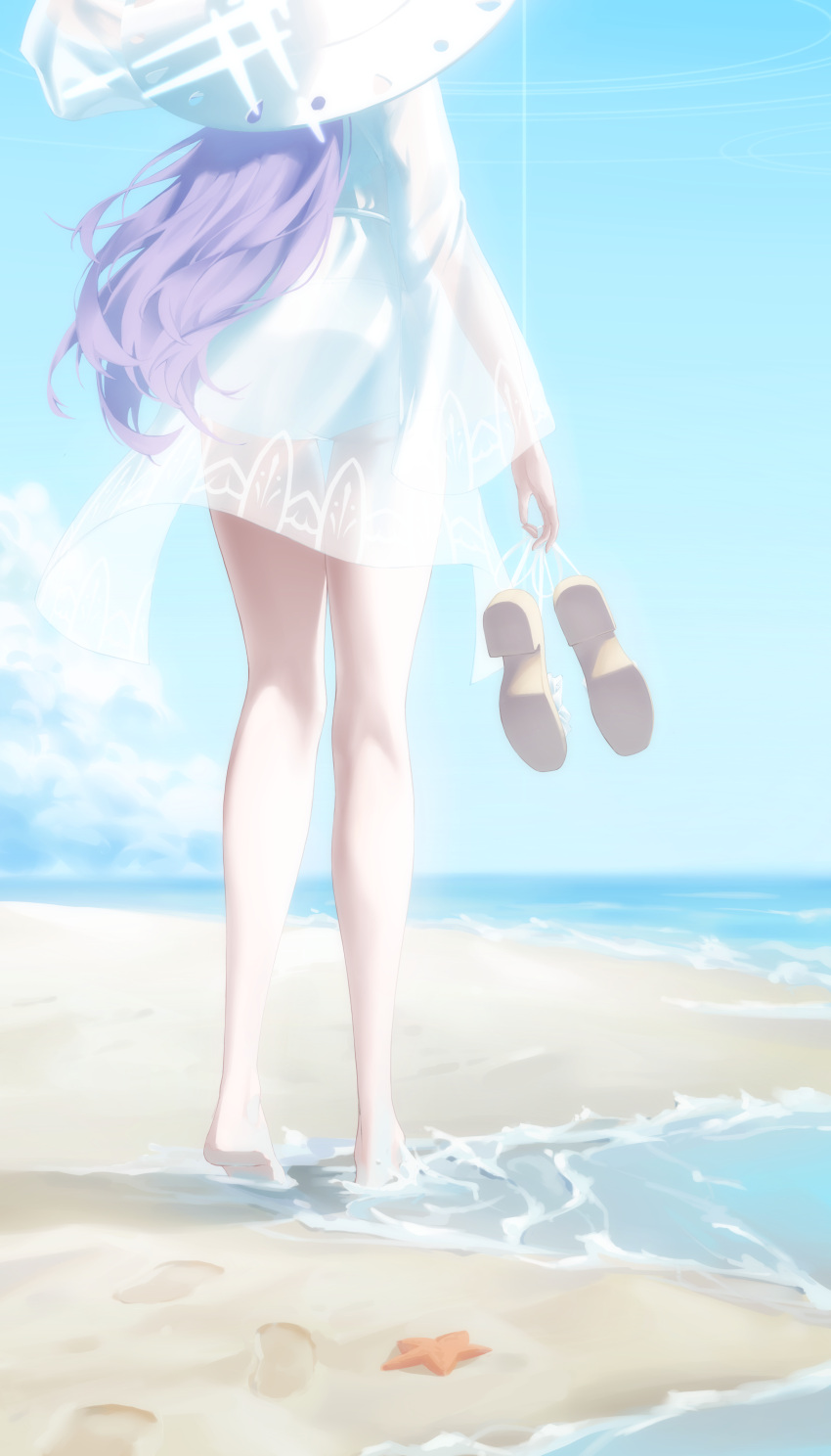 Safebooru - 1girl absurdres atsuko (blue archive) atsuko (swimsuit) (blue archive) barefoot ...