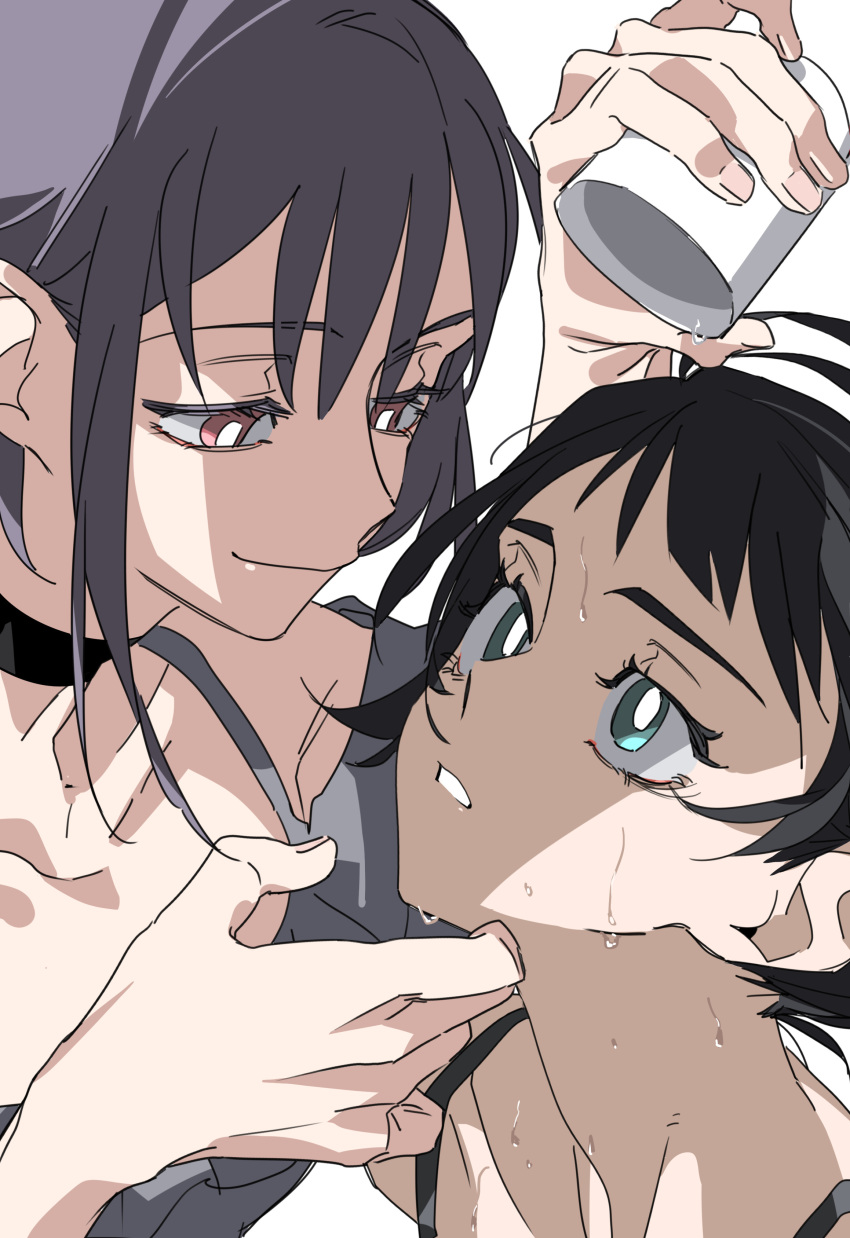 Safebooru - 2girls absurdres bang dream! bang dream! it's mygo!!!!! black choker black hair blue ...