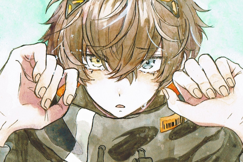 Safebooru - 1boy alban knox alban knox (1st costume) arms up black ...