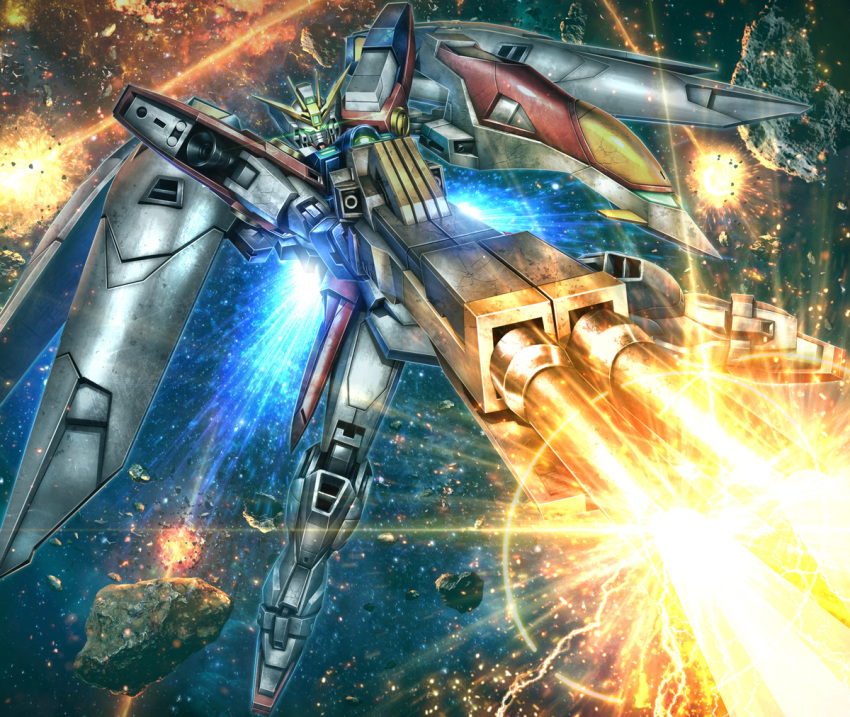 Safebooru - asteroid beam beam rifle energy gun explosion firing ...