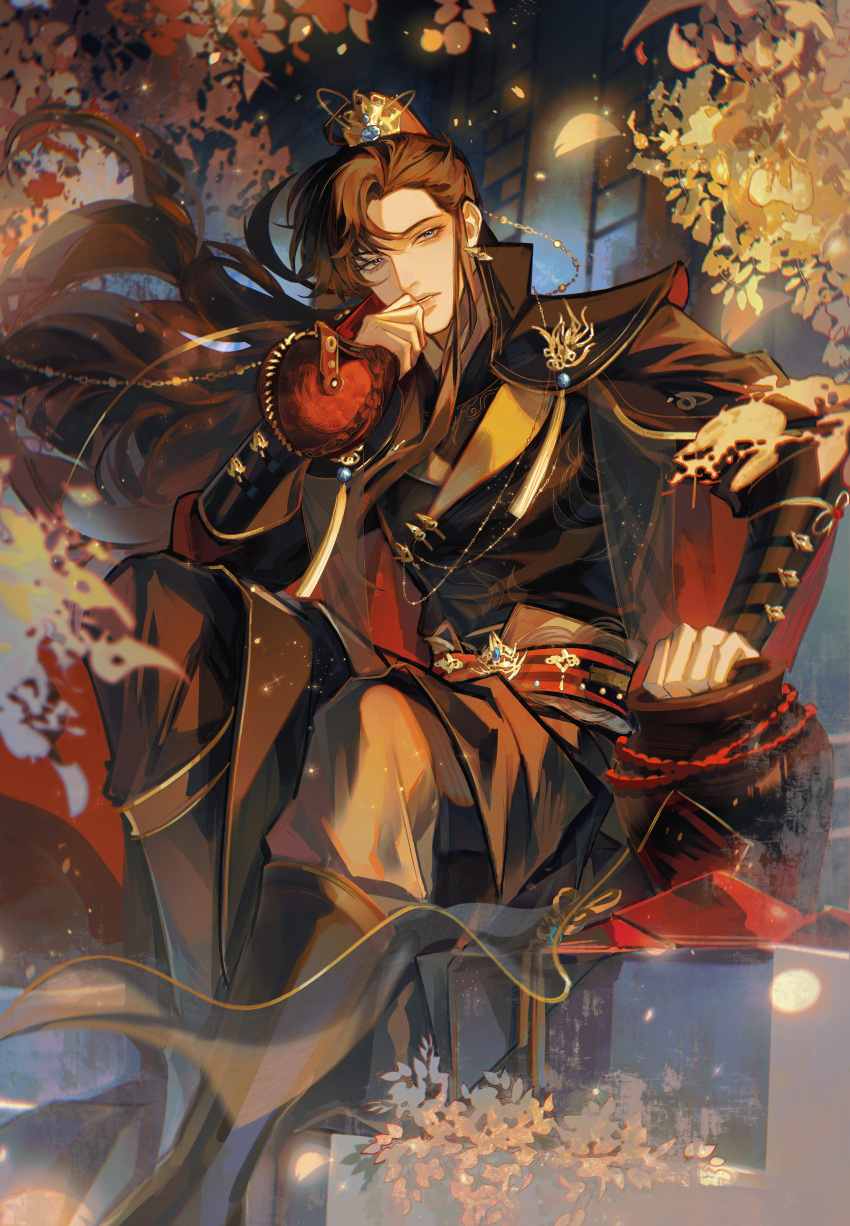 Safebooru 1boy Absurdres Artem Wing Tears Of Themis Belt Black Hair 6595