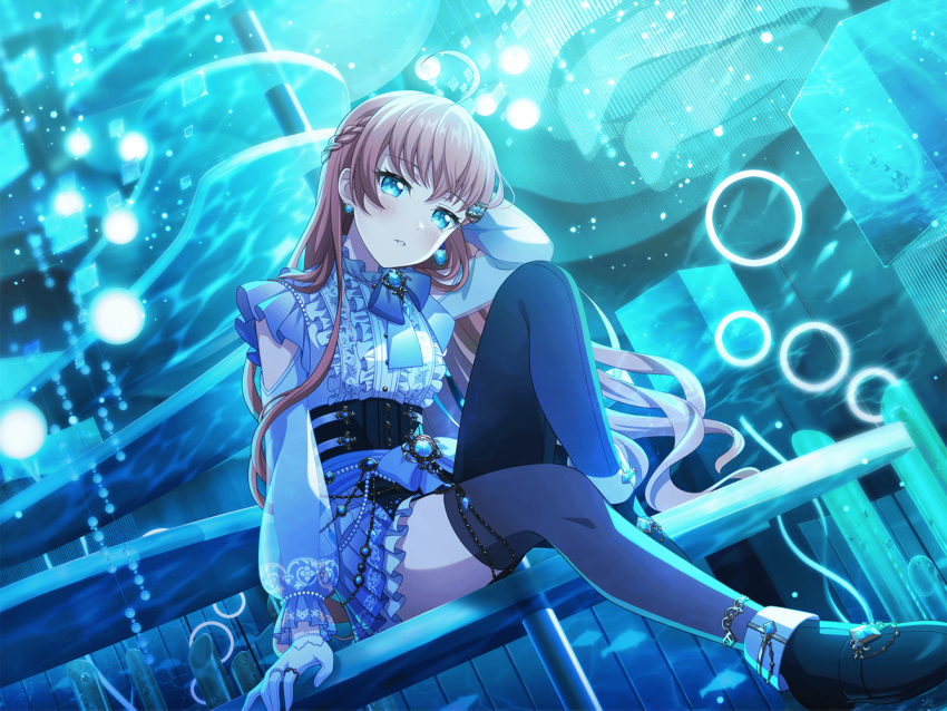 Safebooru - bang dream! blue eyes chu2 (bang dream!) dress long hair ...