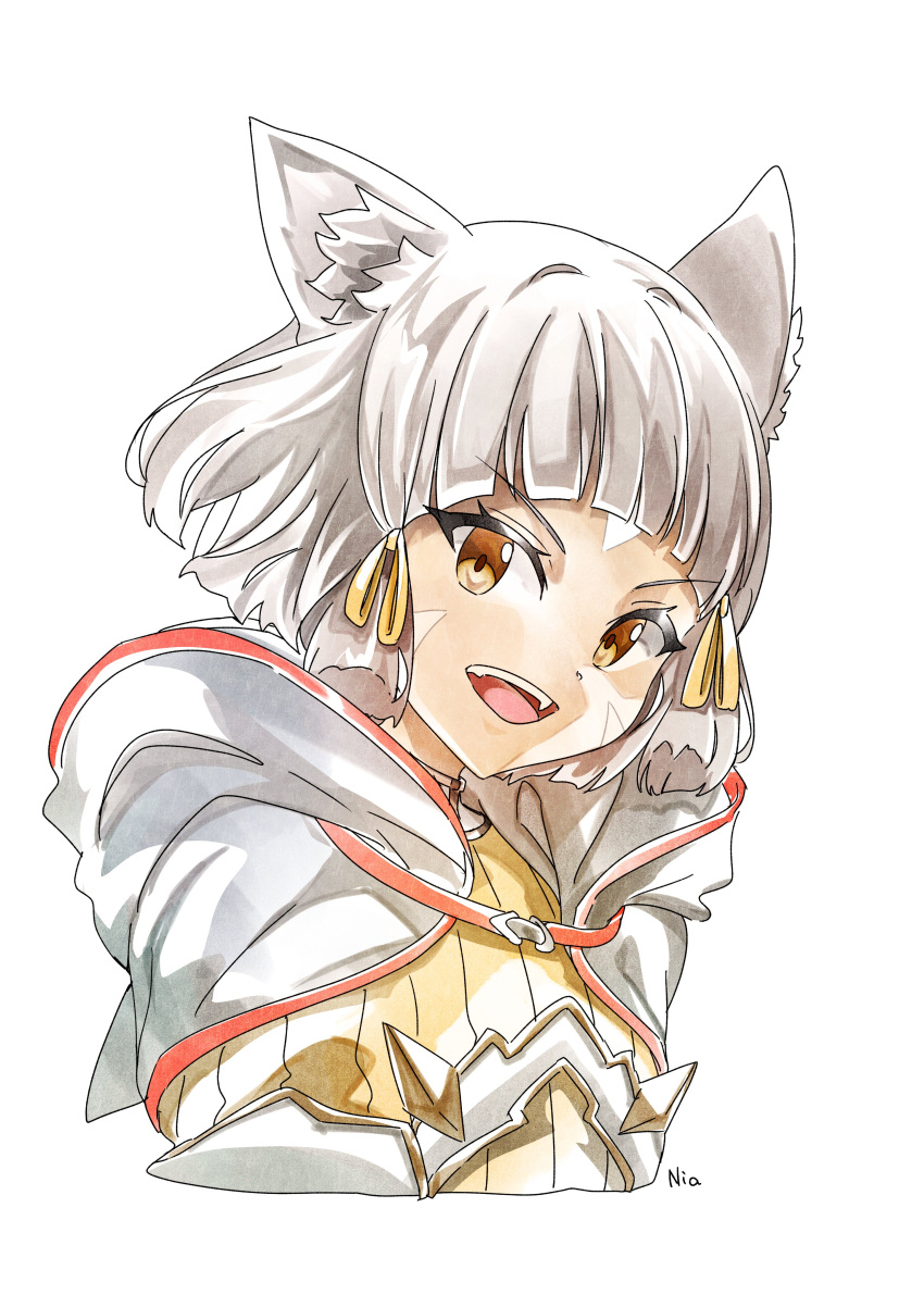 Safebooru - 1girl absurdres animal ear fluff animal ears arched bangs blunt bangs cat ears ...