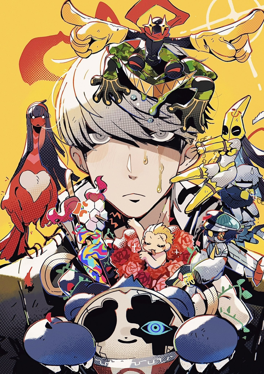 Safebooru - 6+boys amagi yukiko claws colored skin flower game 43ice ...