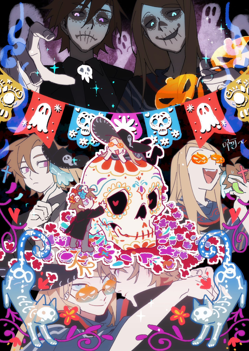 Safebooru - 23hr55min 2boys black coat black pants blue eyes candle ...