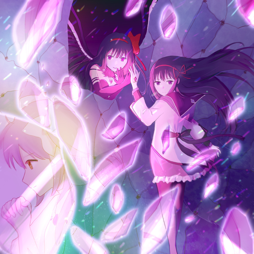 Safebooru - 217yudofu217 akemi homura akemi homura (magical girl) akuma homura bare shoulders ...