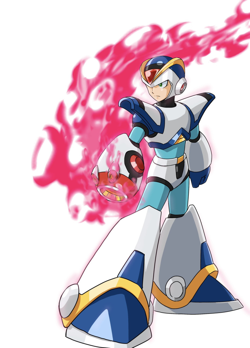 Safebooru - 1boy 6rockmantaro9 arm cannon armor aura first armor x ...