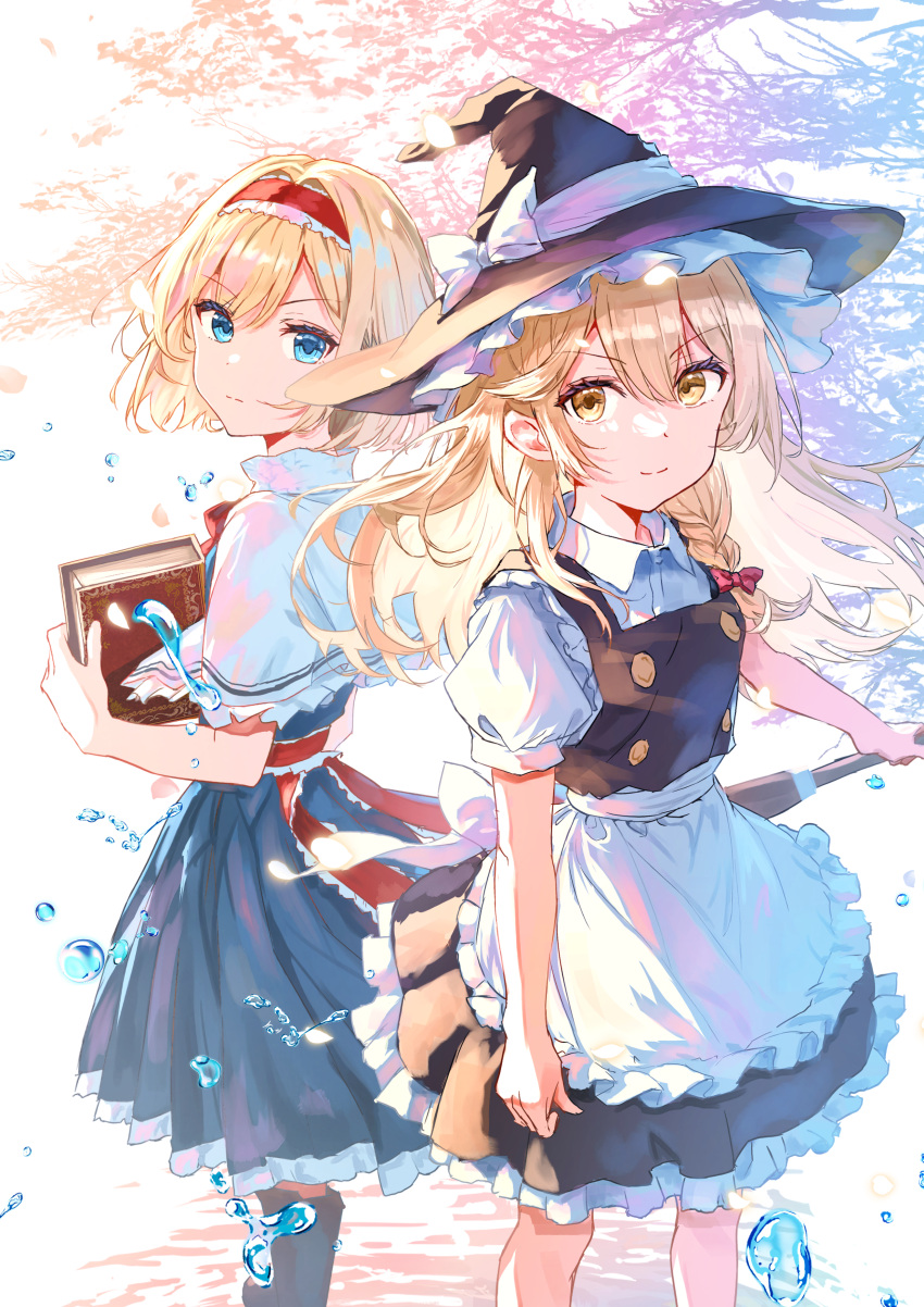 Safebooru - 2girls absurdres alice margatroid apron black hat black skirt black vest blonde hair ...