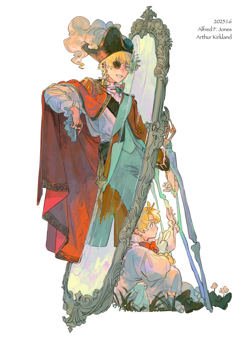 Safebooru - 2boys aged down america (hetalia) animal animal ears aqua ...