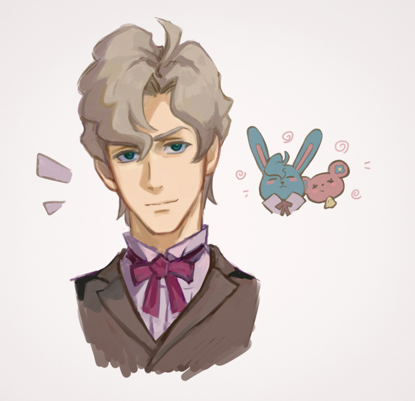 Safebooru - 1boy 1girl ace attorney aqua eyes bell blue fur brown ...