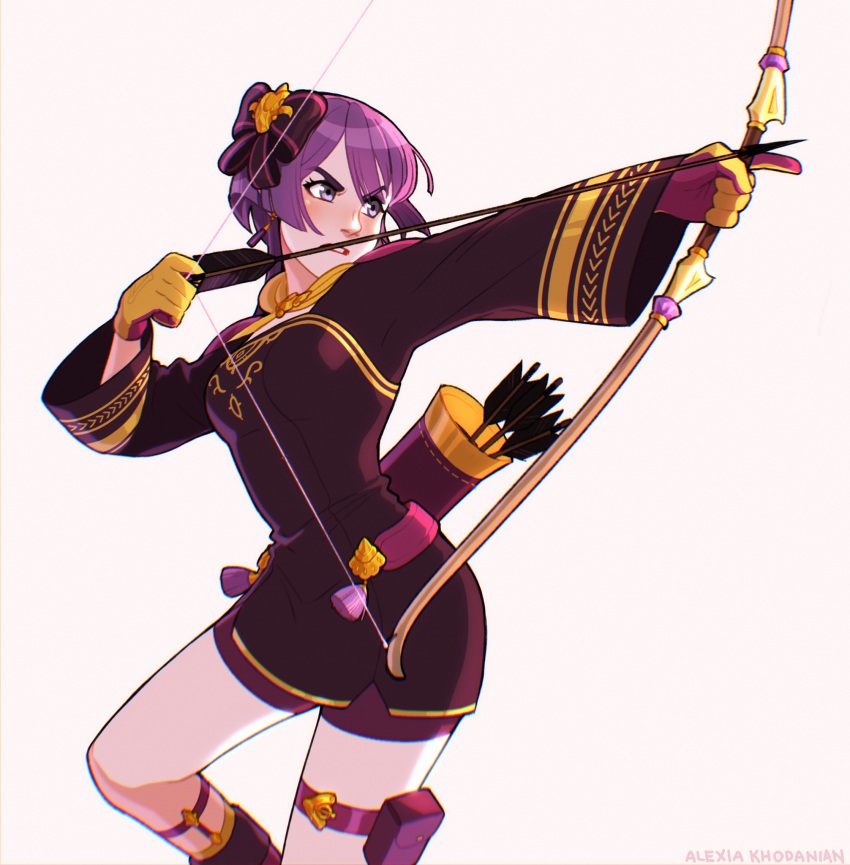 Safebooru - 1girl alexia khodanian arrow (projectile) artist name belt ...