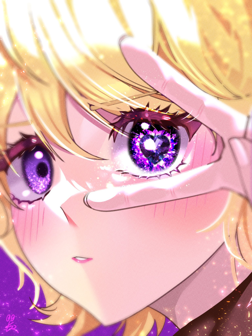 Safebooru 1girl Blonde Hair Close Up Eyelashes Hair Between Eyes 9777