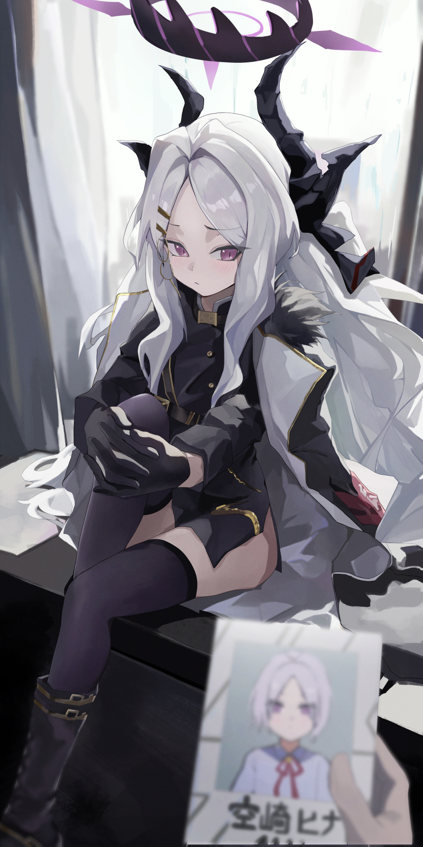 Safebooru - 1569847238 1girl absurdres aged down alternate costume alternate hairstyle black ...