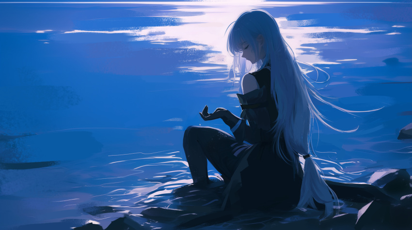 Safebooru Arknights Backlighting Bare Shoulders Brush Stroke Chaps 0365