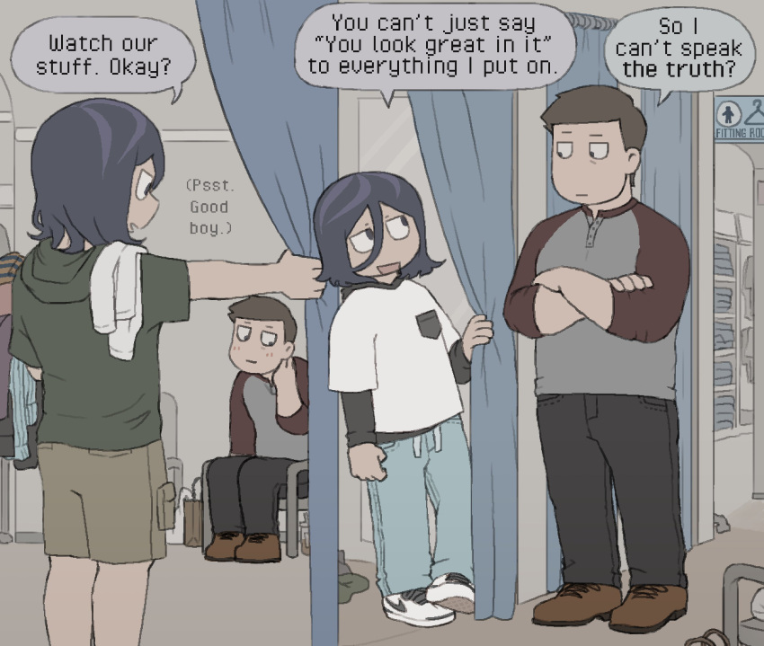 Safebooru - 1boy 1other androgynous angel martinez blush brown hair clinical trial (game ...