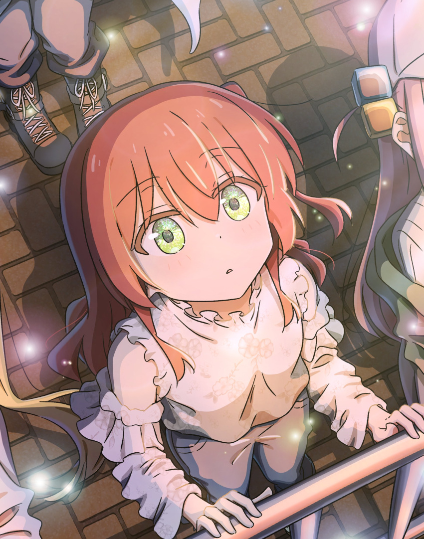 Safebooru - 4girls absurdres aerial fireworks blonde hair blush bocchi the rock! brick floor ...