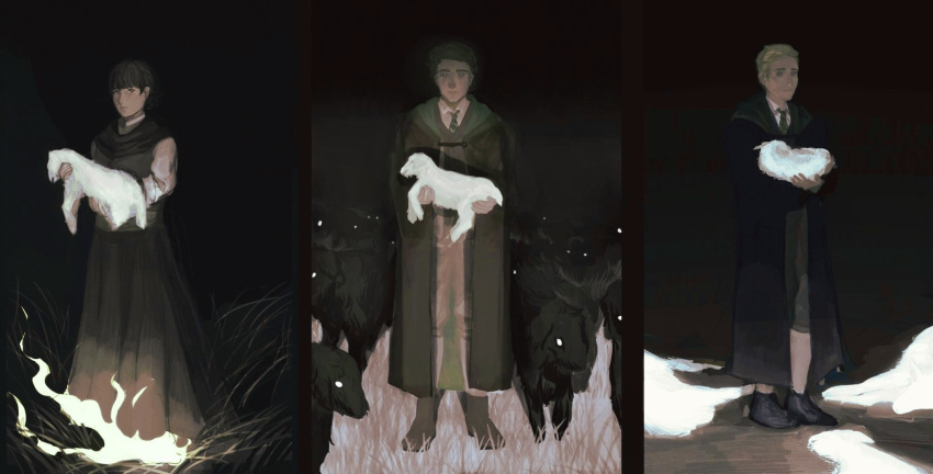 Safebooru - 1girl 2boys animal anne sallow artist name artist request ...