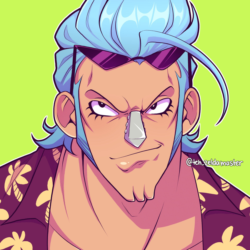 Safebooru - 1boy absurdres artist name black eyes blue hair closed mouth commentary english ...