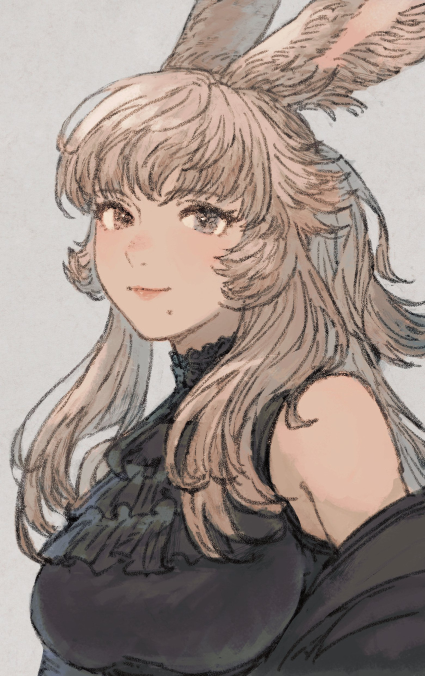 Safebooru - 1girl absurdres animal ears black dress blush closed mouth dancer (final fantasy ...