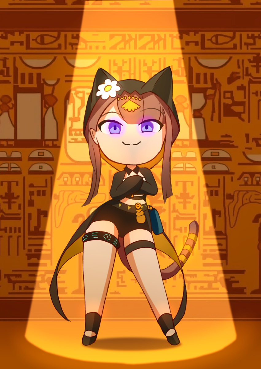 Safebooru - 1girl :3 absurdres ancient egyptian animal ear hood animal ears animal hood ankha ...