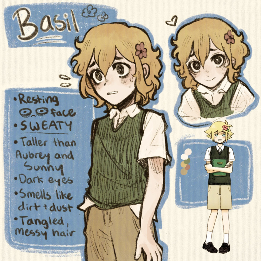 Safebooru - 1boy alternate eye color basil (faraway) (omori) basil ...