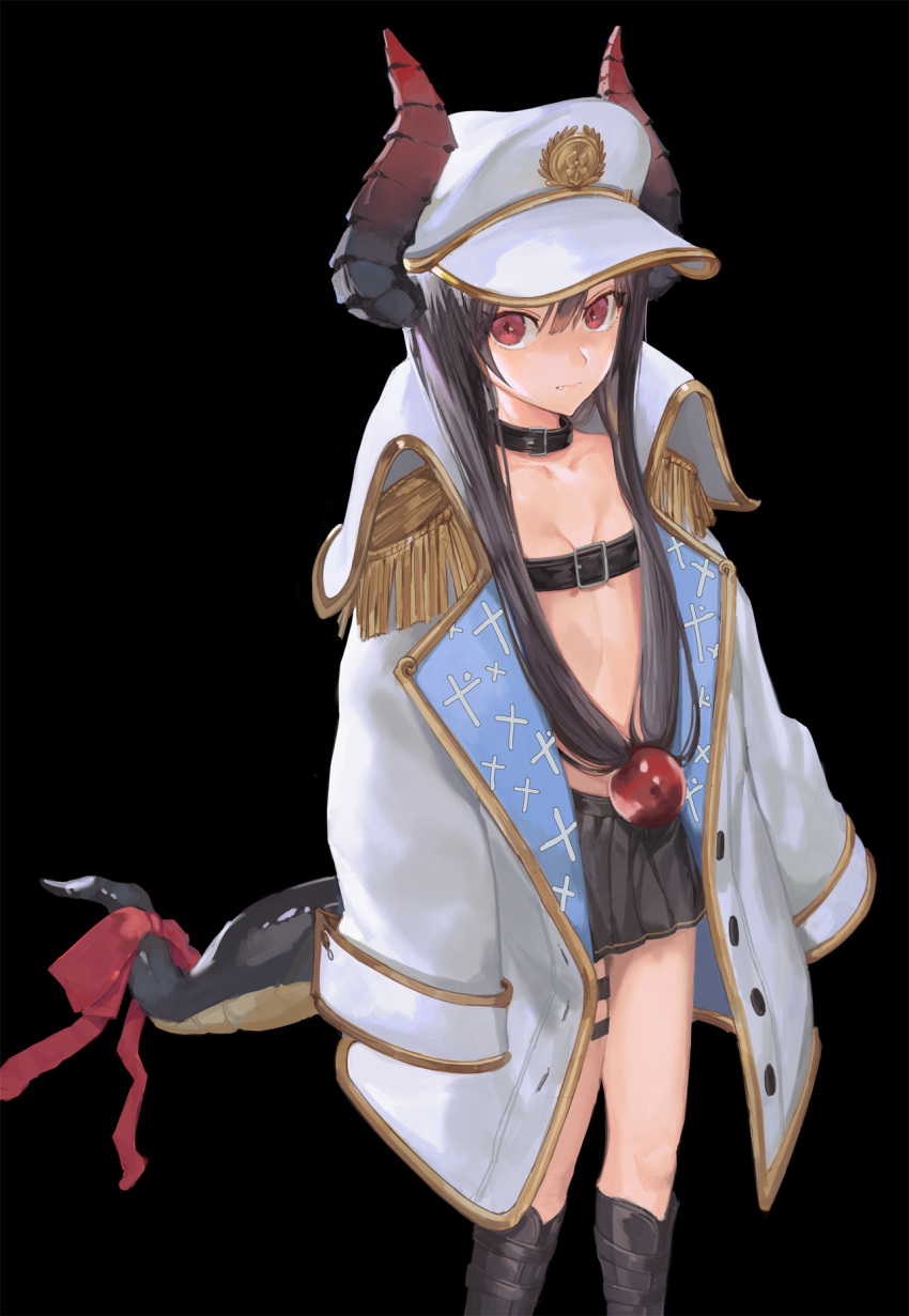 Safebooru - 1girl bangosu bangs belt belt buckle beltbra black background black belt black ...