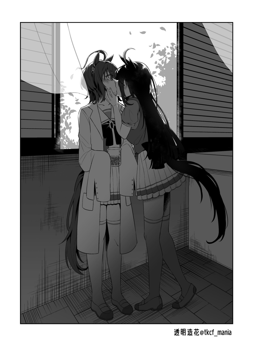 Safebooru - 2girls absurdres agnes tachyon (umamusume) ahoge animal ears back bow blush bow ...