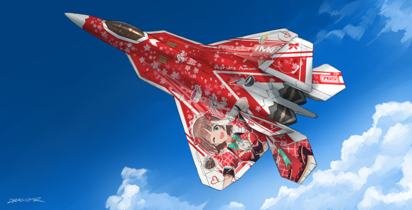 Safebooru - absurdres ace combat aircraft airplane amami haruka bandai namco blue sky character ...