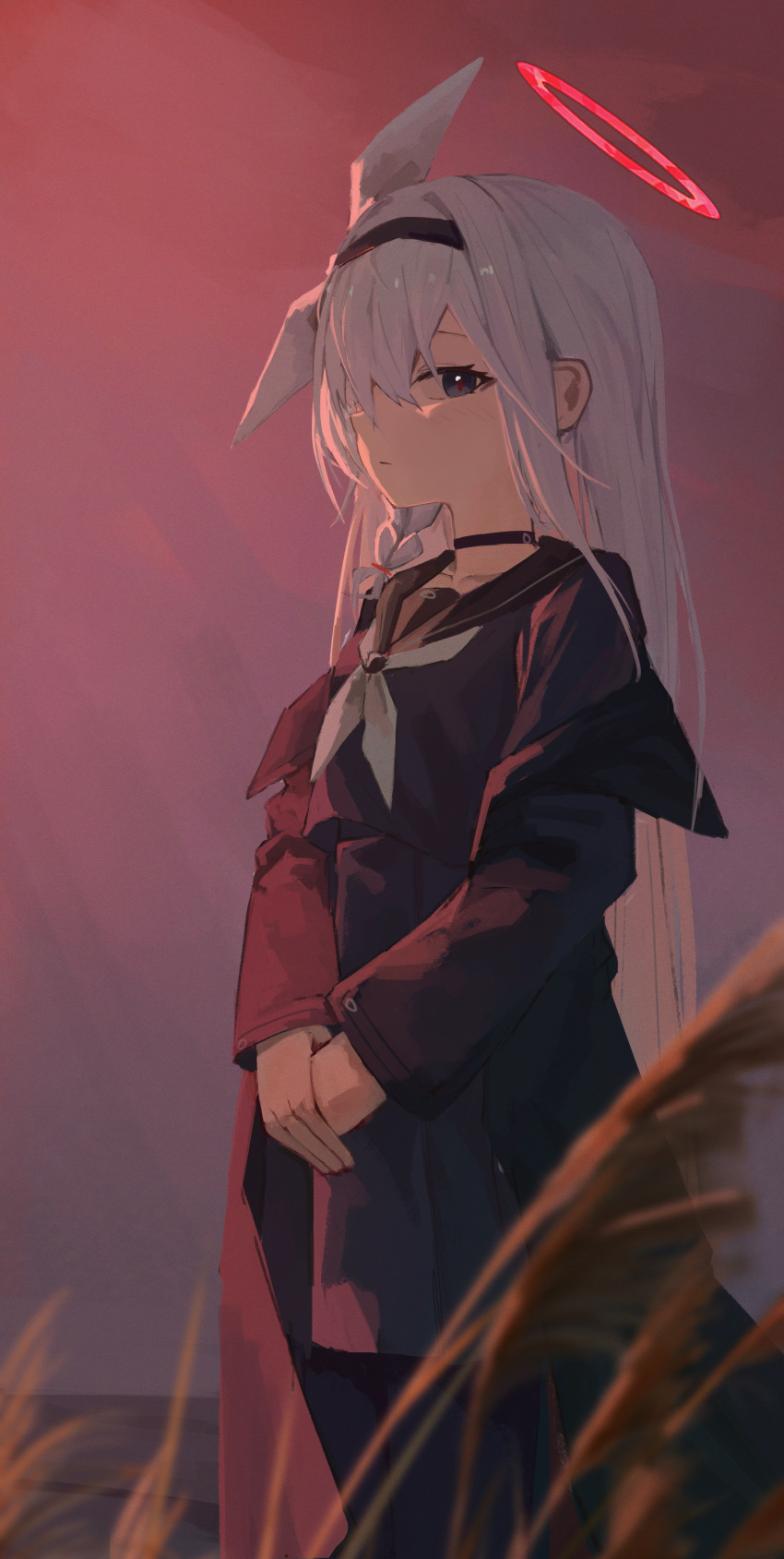 Safebooru - 1girl absurdres black coat black eyes black hairband black pantyhose black sailor ...