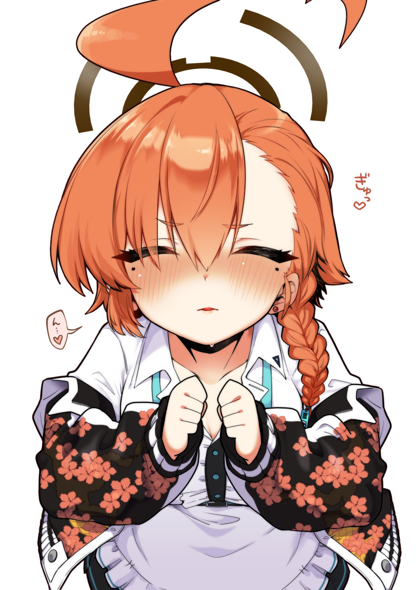 Safebooru - 1girl absurdres ahoge blue archive braid closed eyes earrings hair between eyes hair ...