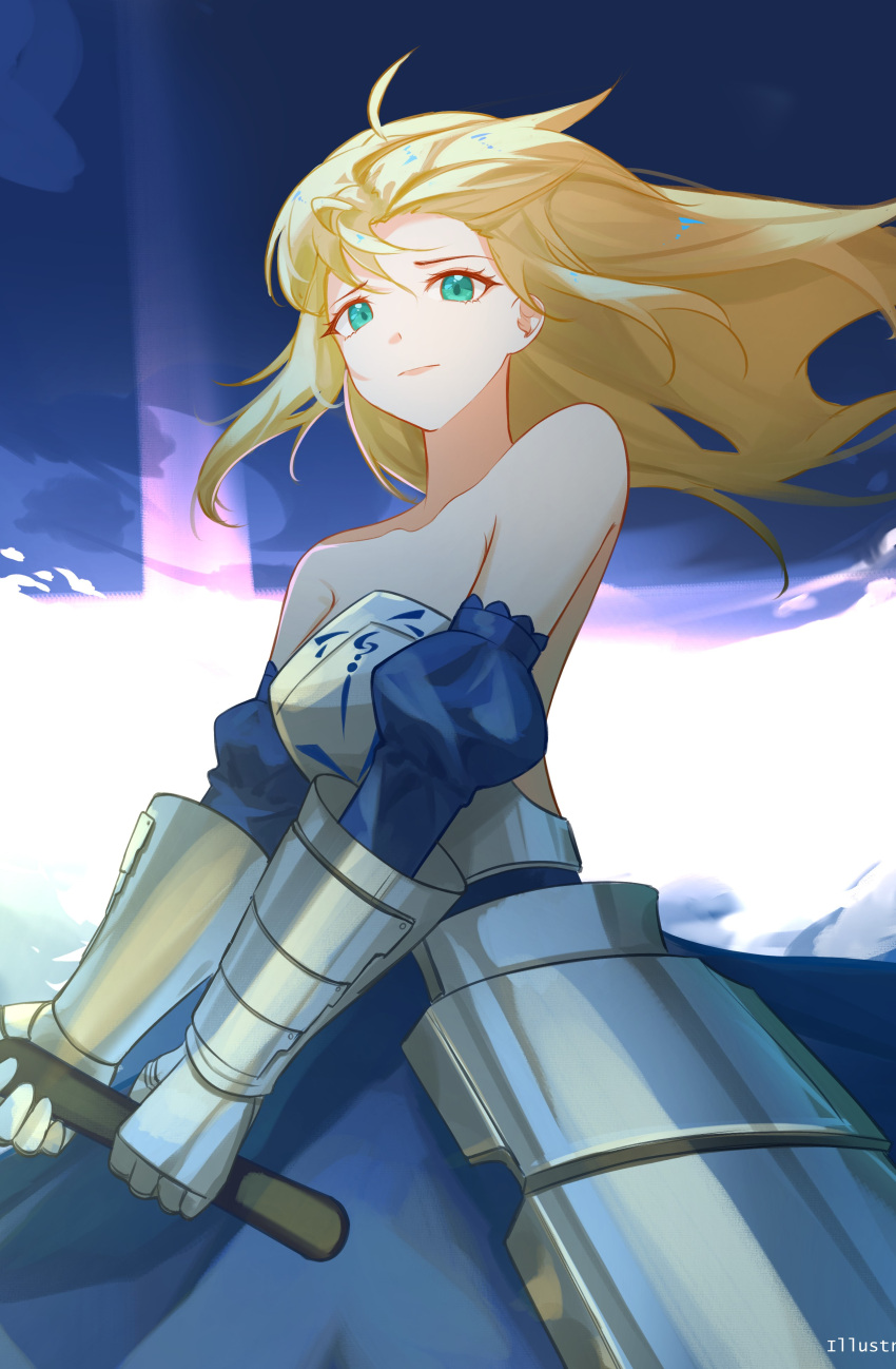 Safebooru - 1girl absurdres ahoge armor armored dress ars almadel salomonis (fate) artoria ...