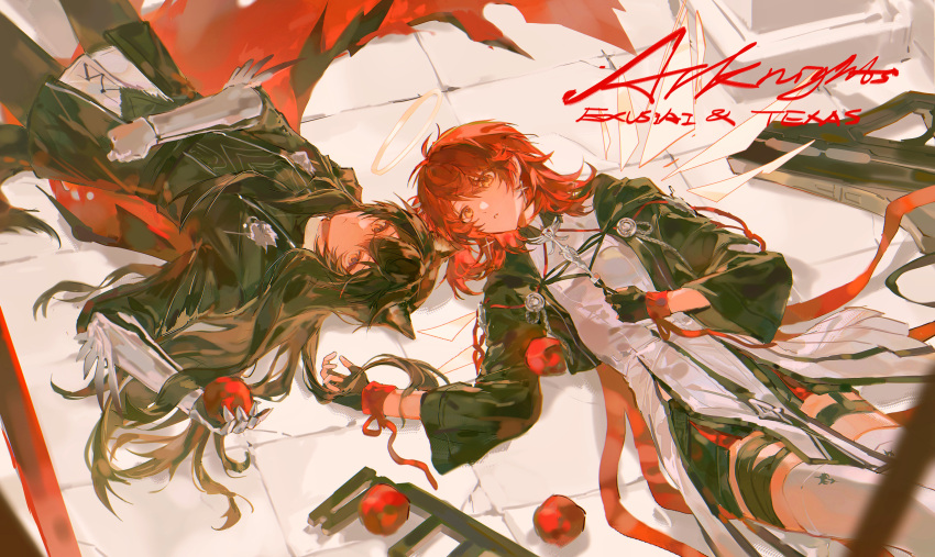 Safebooru - 2girls absurdres animal ears antenna hair arknights black ...