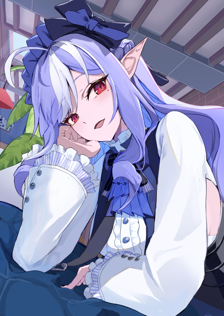 Safebooru - 1girl ahoge black corset black dress breasts commentary corset detached sleeves ...