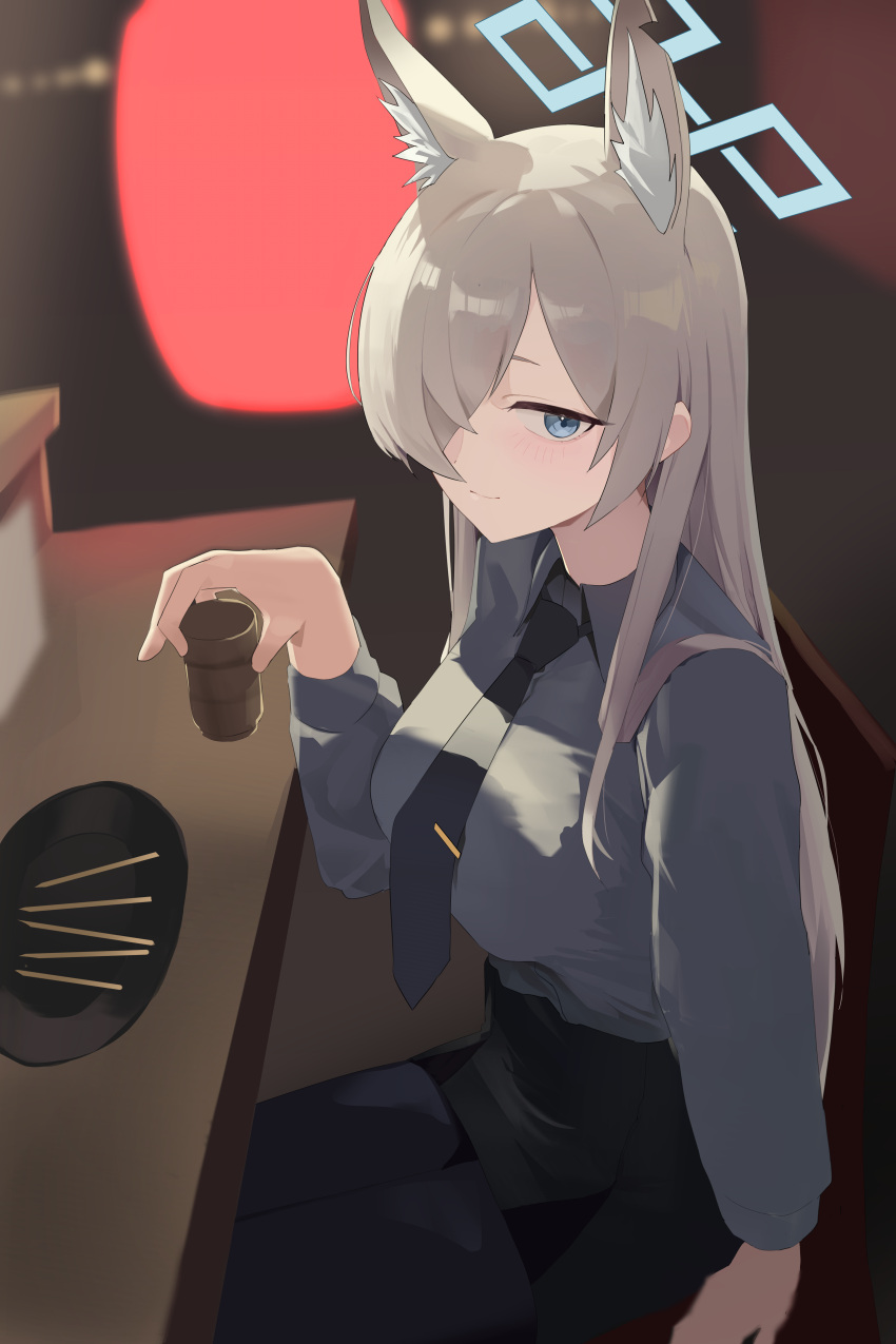 Safebooru - 1girl absurdres animal ear fluff animal ears black pantyhose black skirt blonde hair ...