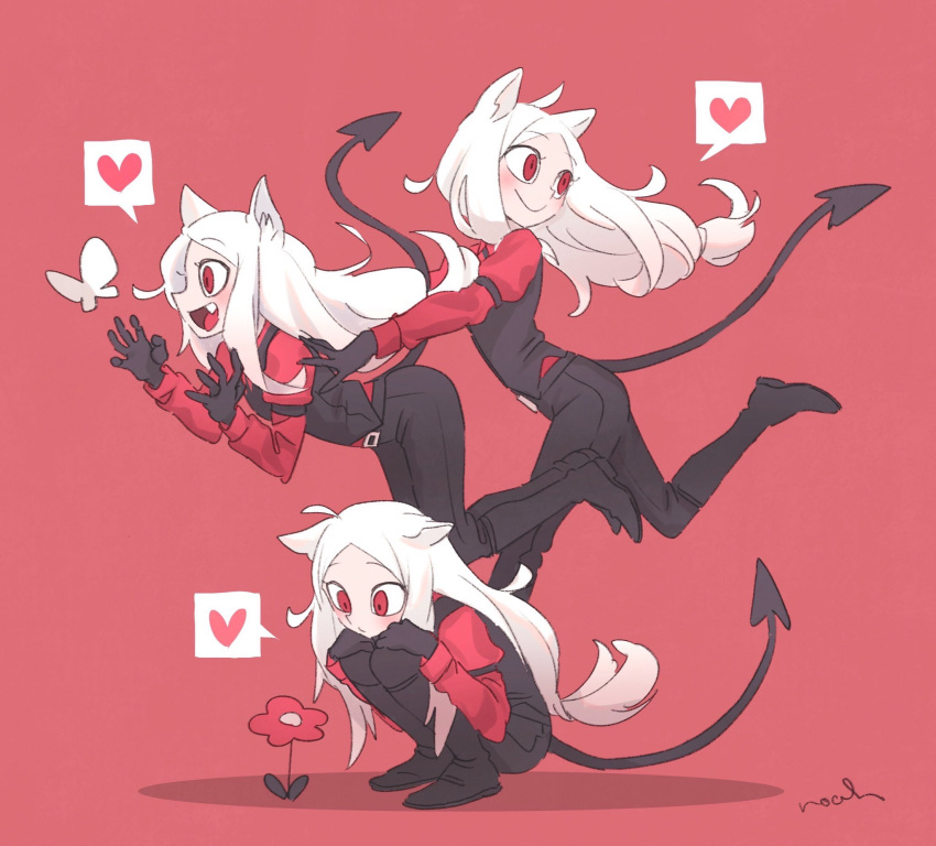Safebooru - 3girls animal ears arm garter artist name black boots black gloves black necktie ...