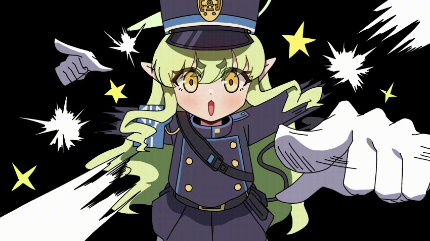 Safebooru - 1girl :3 :o afterimage animated animated gif armband black ...