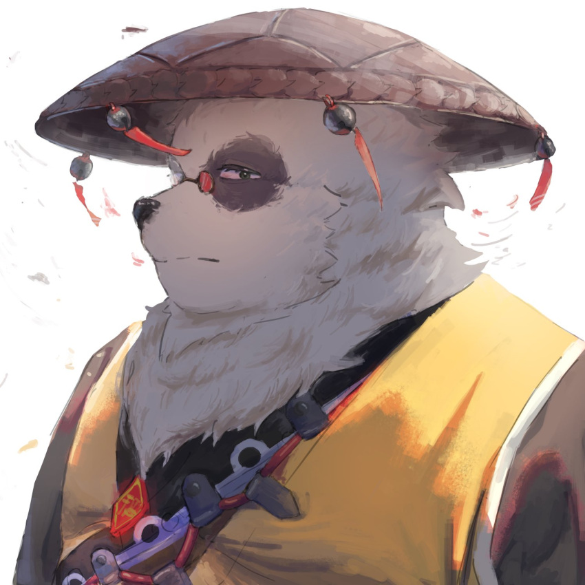 Safebooru - 1boy bell black fur chinese clothes closed eyes english ...