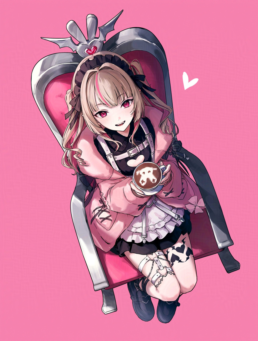 Safebooru - 1girl absurdres ankle lace-up ankle ribbon ankle socks ankle strap apron armchair ...