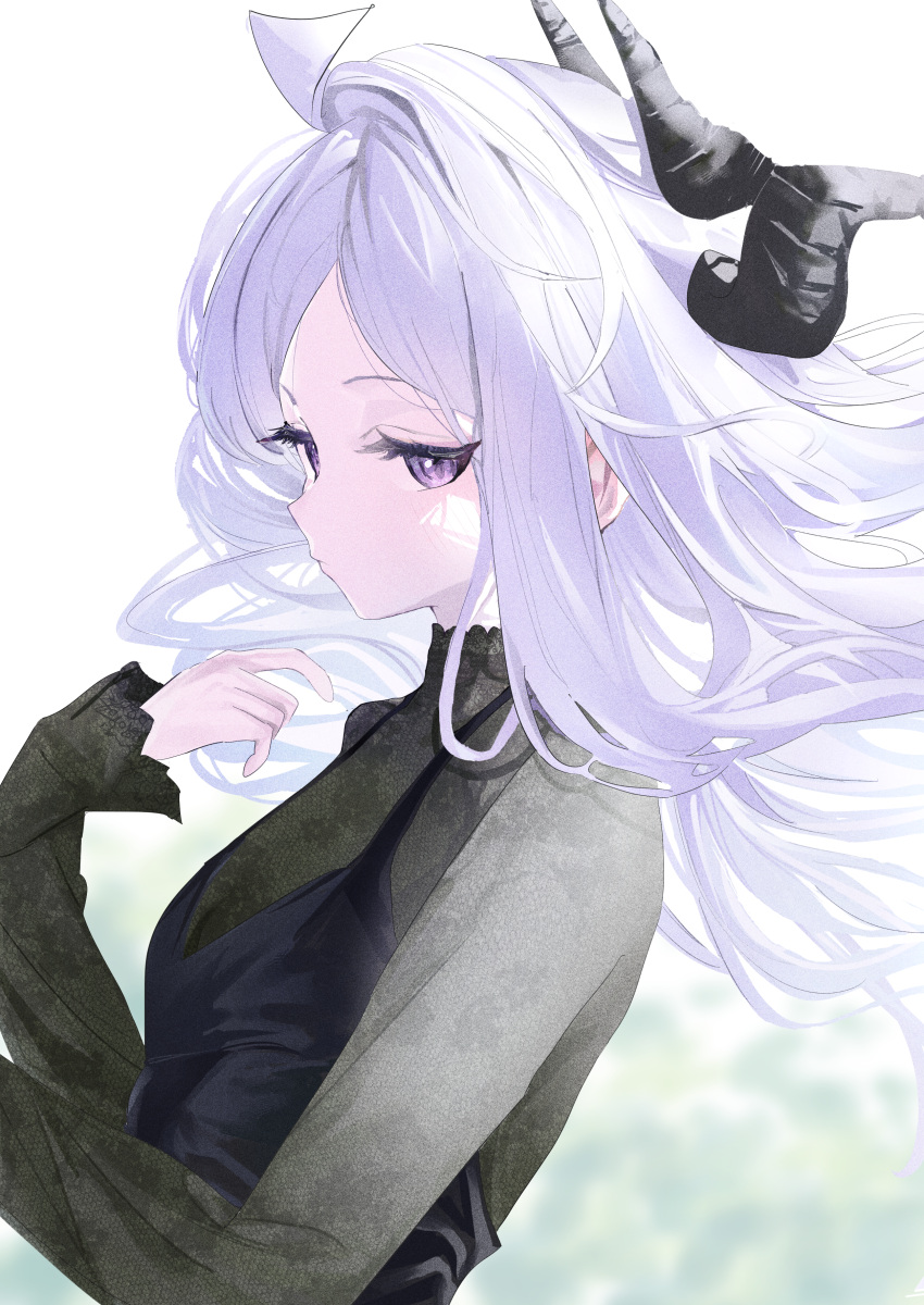 Safebooru - 1girl absurdres ahoge alternate costume black dress black shirt blue archive closed ...