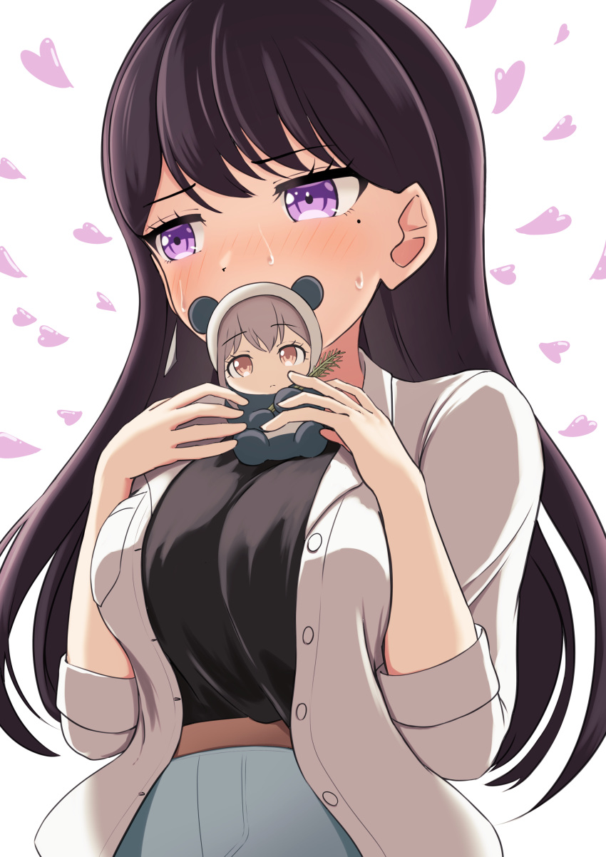 Safebooru - 1girl absurdres bang dream! bang dream! it's mygo!!!!! black hair black shirt blush ...