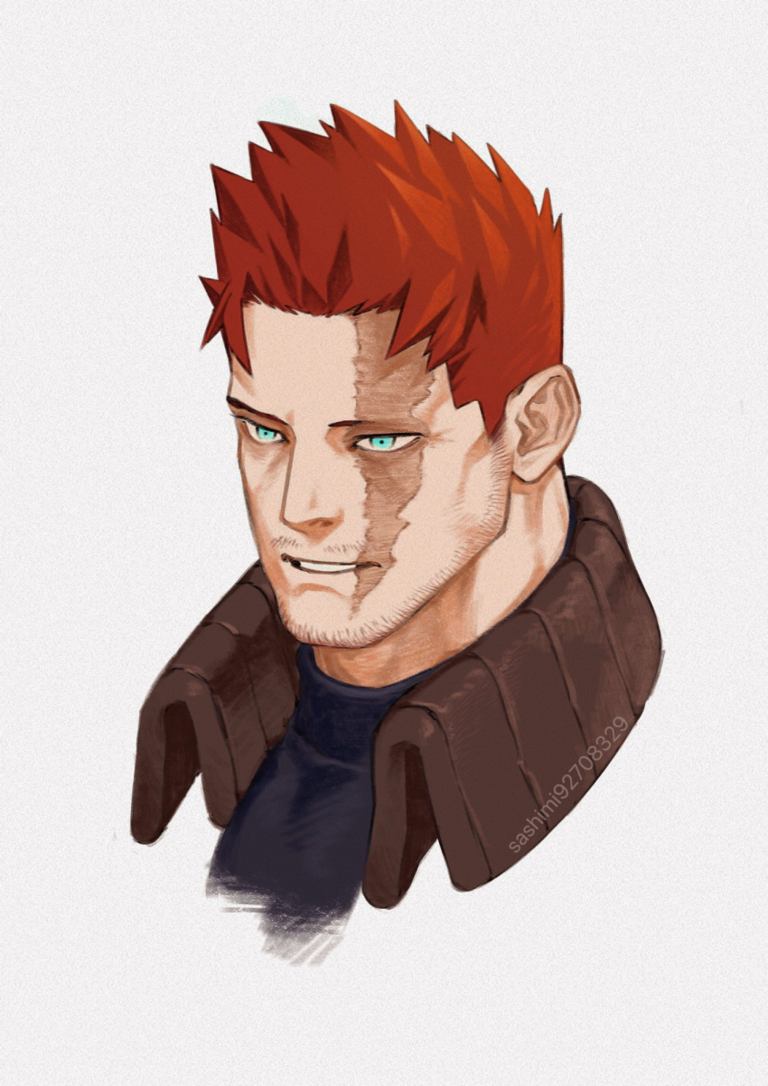 Safebooru - 1boy beard stubble blue eyes boku no hero academia cropped ...