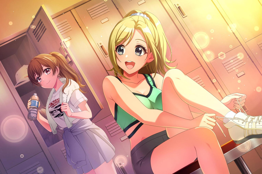 Safebooru - blonde hair blue eyes d4dj dress long hair sasago jennifer yuka smile | 5737828