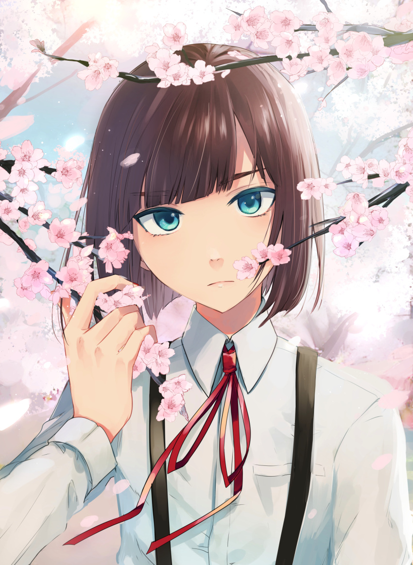 Safebooru - 1boy aobe mahito bangs bishounen blue eyes bob cut brown ...